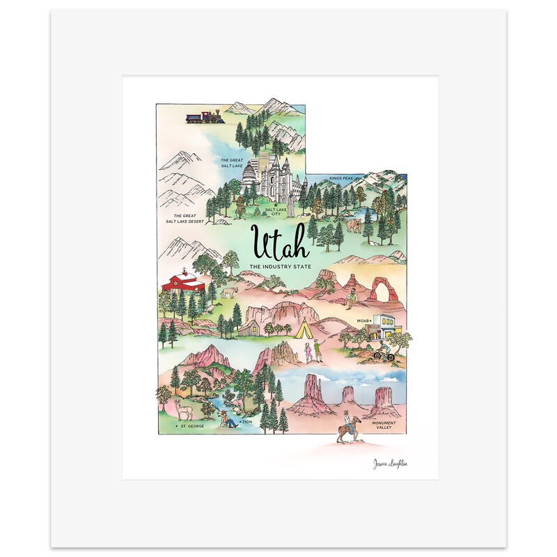 Utah Map - Etsy