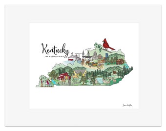 Kentucky Art Print: Cryptids and Creatures of Kentucky - Etsy