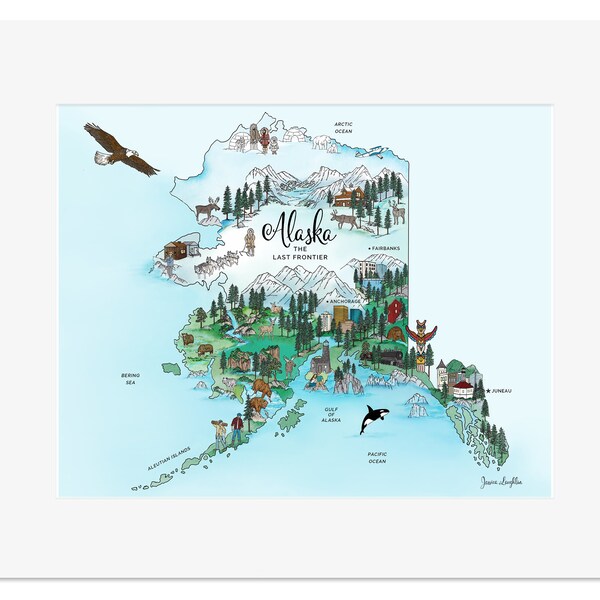 Alaska Map Art - Etsy