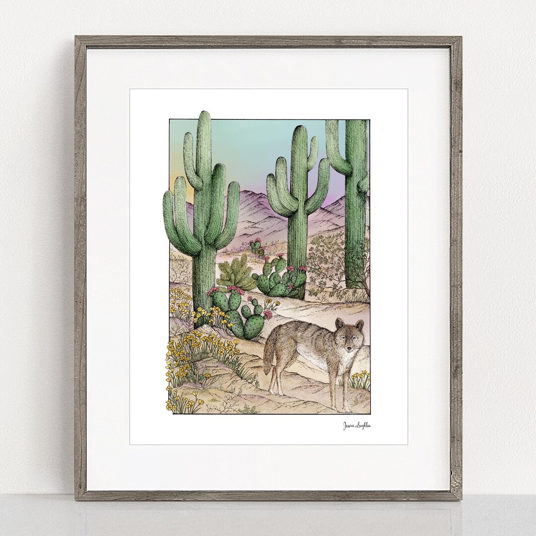 In the Desert Print: Pen & Ink Illustration, Signed With Mat (11x14) - Etsy