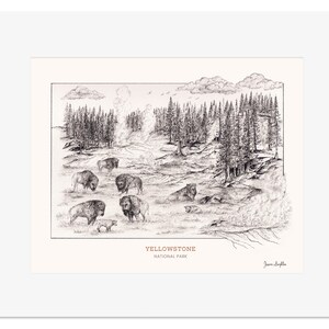 Yellowstone National Park Print - Etsy