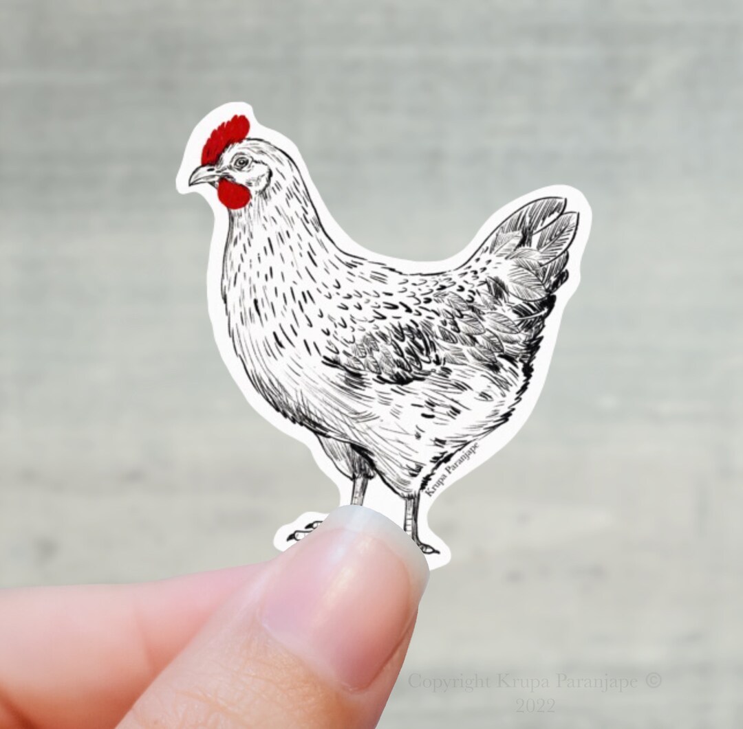 Hen Bird Sticker, 2.58 X 3 Inches Sticker - Etsy