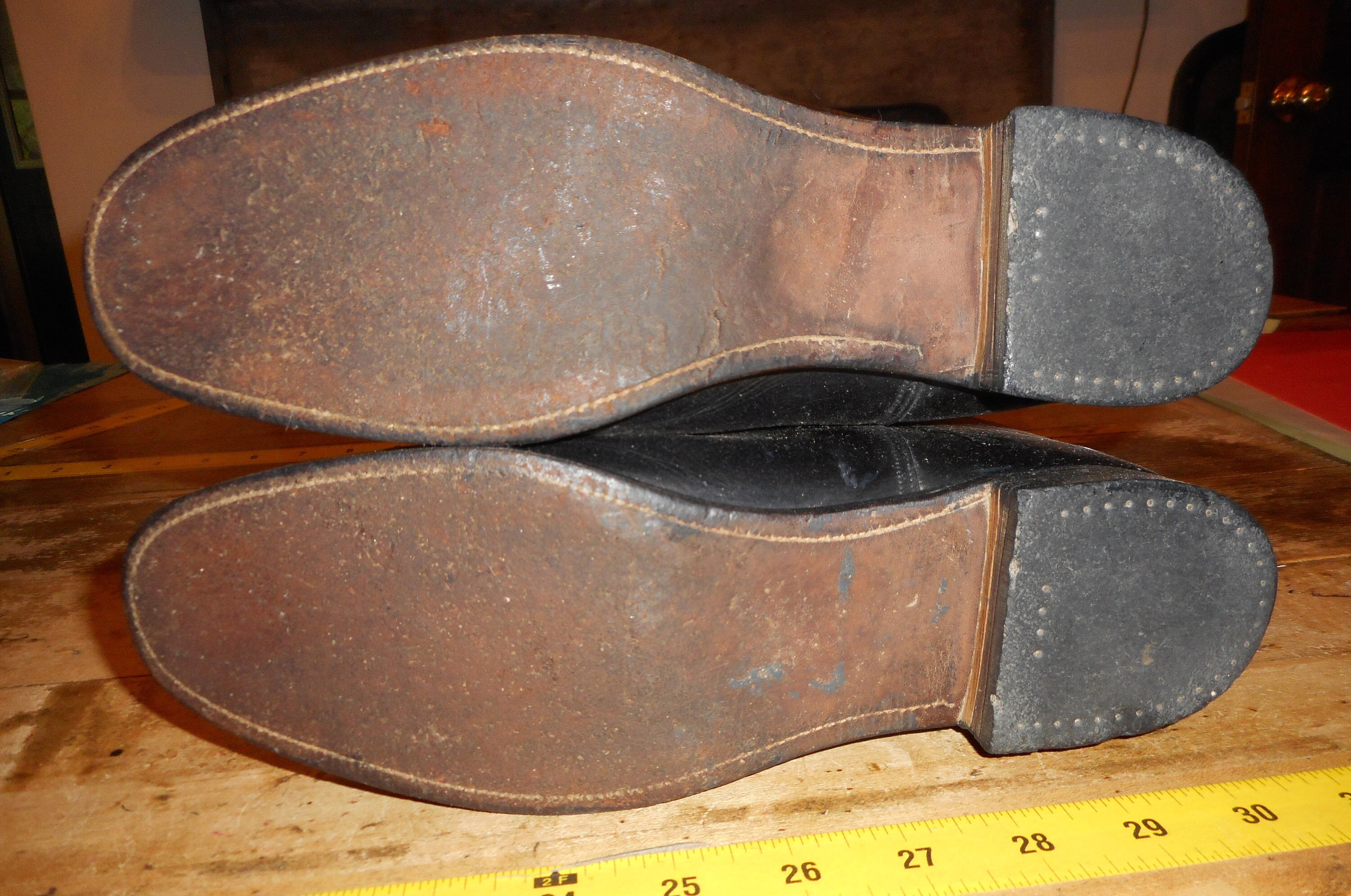 7A Vintage Marlborough Hunt Riding Boots Black Leather Soles | Etsy