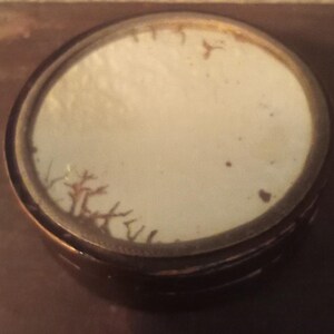 19th Century Paper Mache Snuff Box With Mirrored Lid. - Etsy