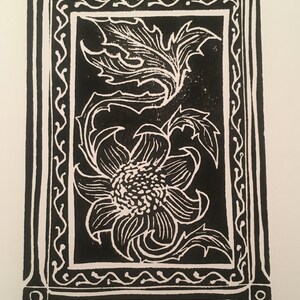 Original Rose Block Print - Etsy