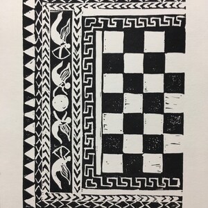 Original Chessboard Block Print - Unframed - Etsy