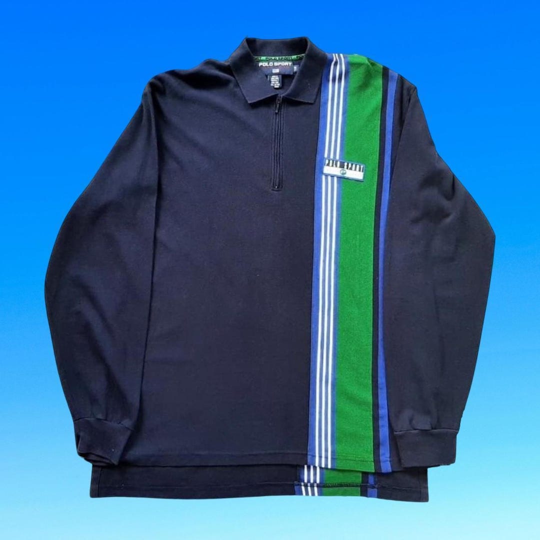 Vintage Ralph Lauren Polo Sport Pepsi Long Sleeve Polo Shirt - Etsy