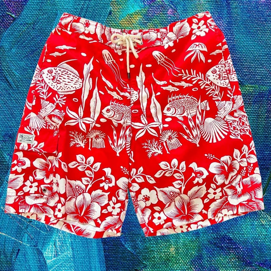Polo Ralph Lauren Fish All Over Print Swimming Shorts - Etsy