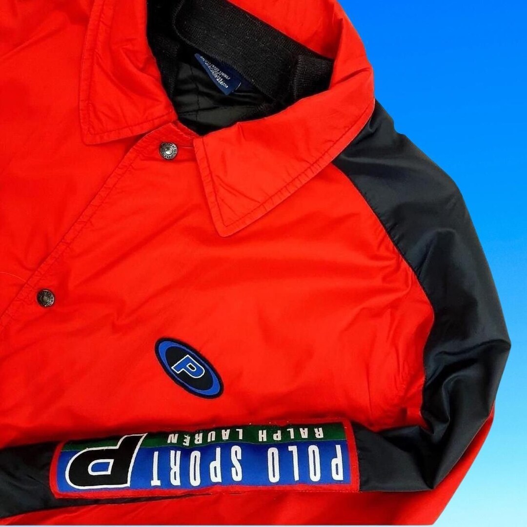 Vintage Polo Sport Pepsi Ralph Lauren Colourblock Jacket Top - Etsy