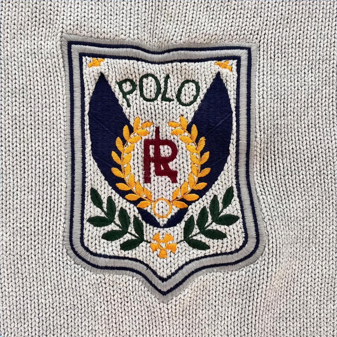 Vintage Rare OG Polo Ralph Lauren Uni Crest Knitted Wool Sweater - Etsy