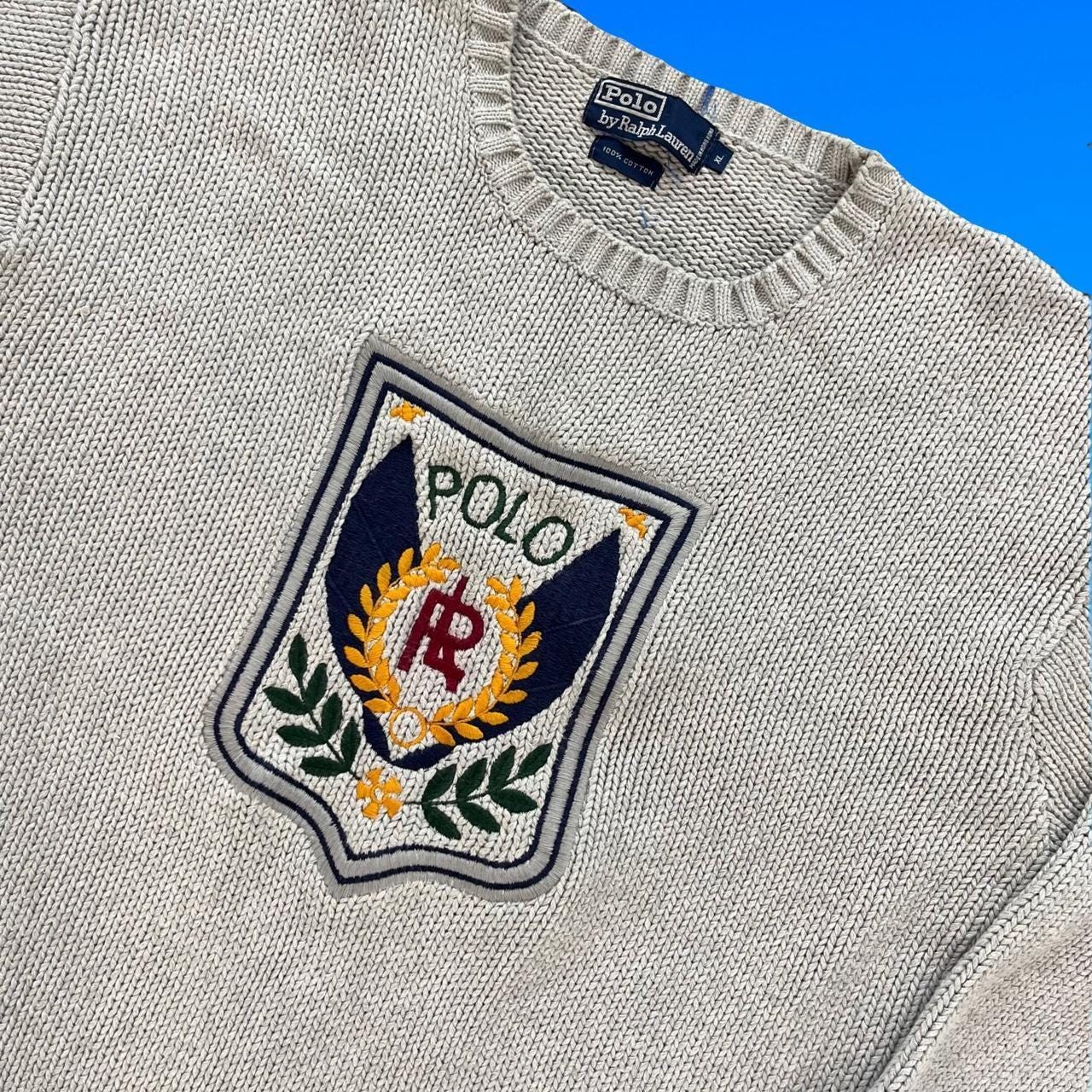 Vintage Rare OG Polo Ralph Lauren Uni Crest Knitted Wool Sweater - Etsy