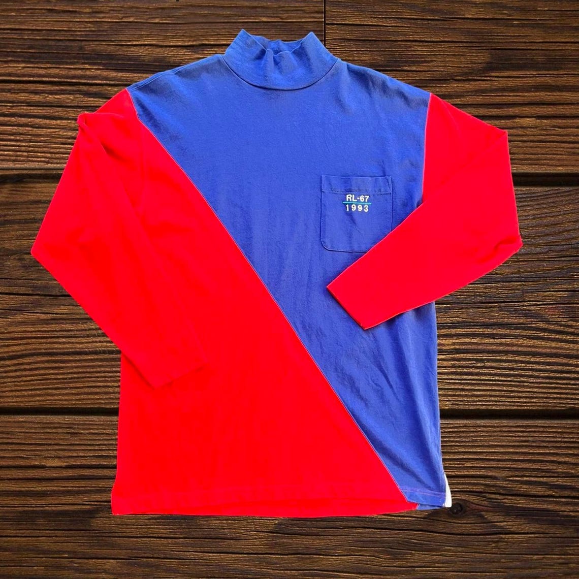 Vintage Polo Ralph Lauren RL-67 1993 Colourblock Turtleneck Sweater - Etsy