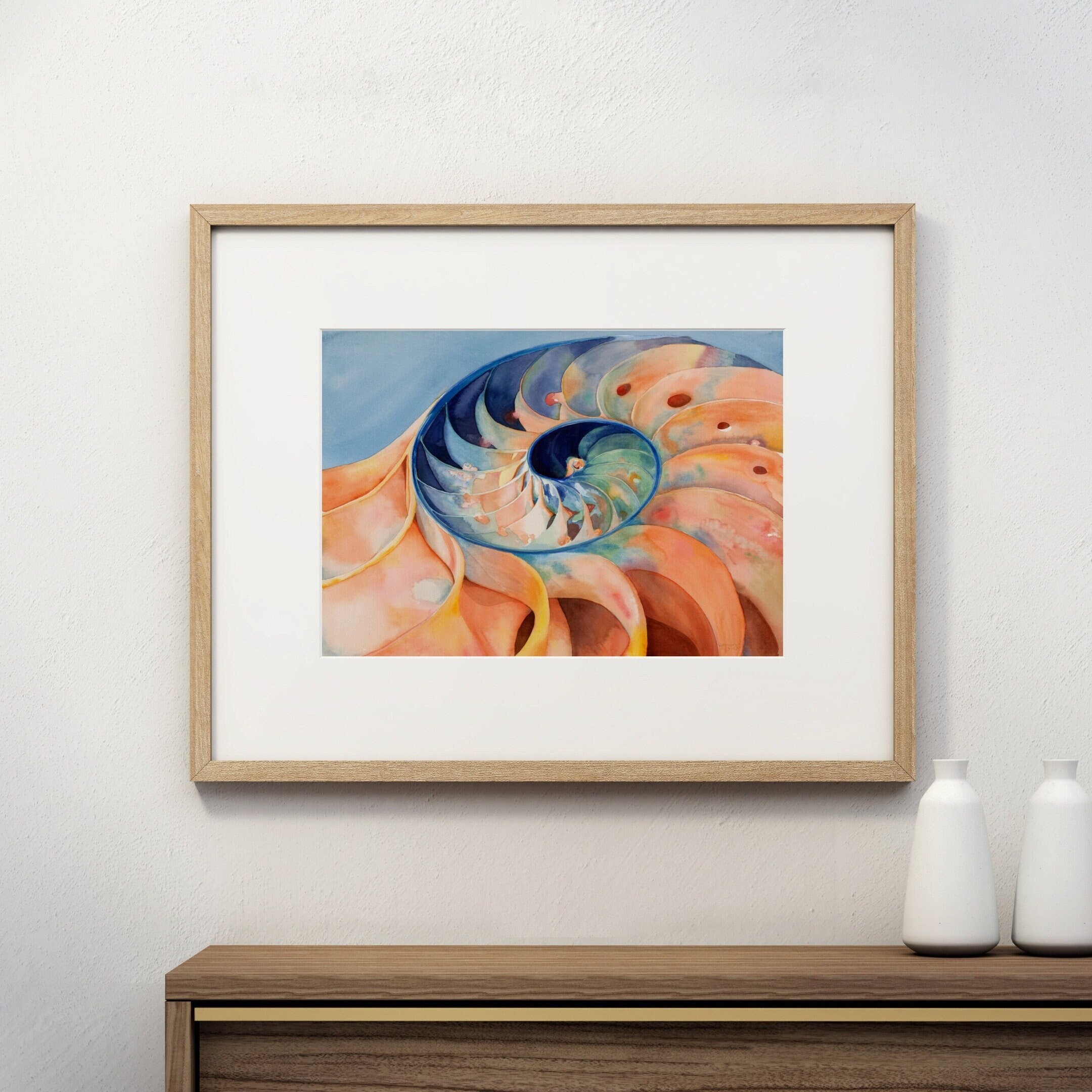 Kappa Delta Nautilus Shell Canvas