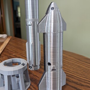 Spacex Starship on OLM Base 20 Tall on Base Awesome 3D Printed Starship ...