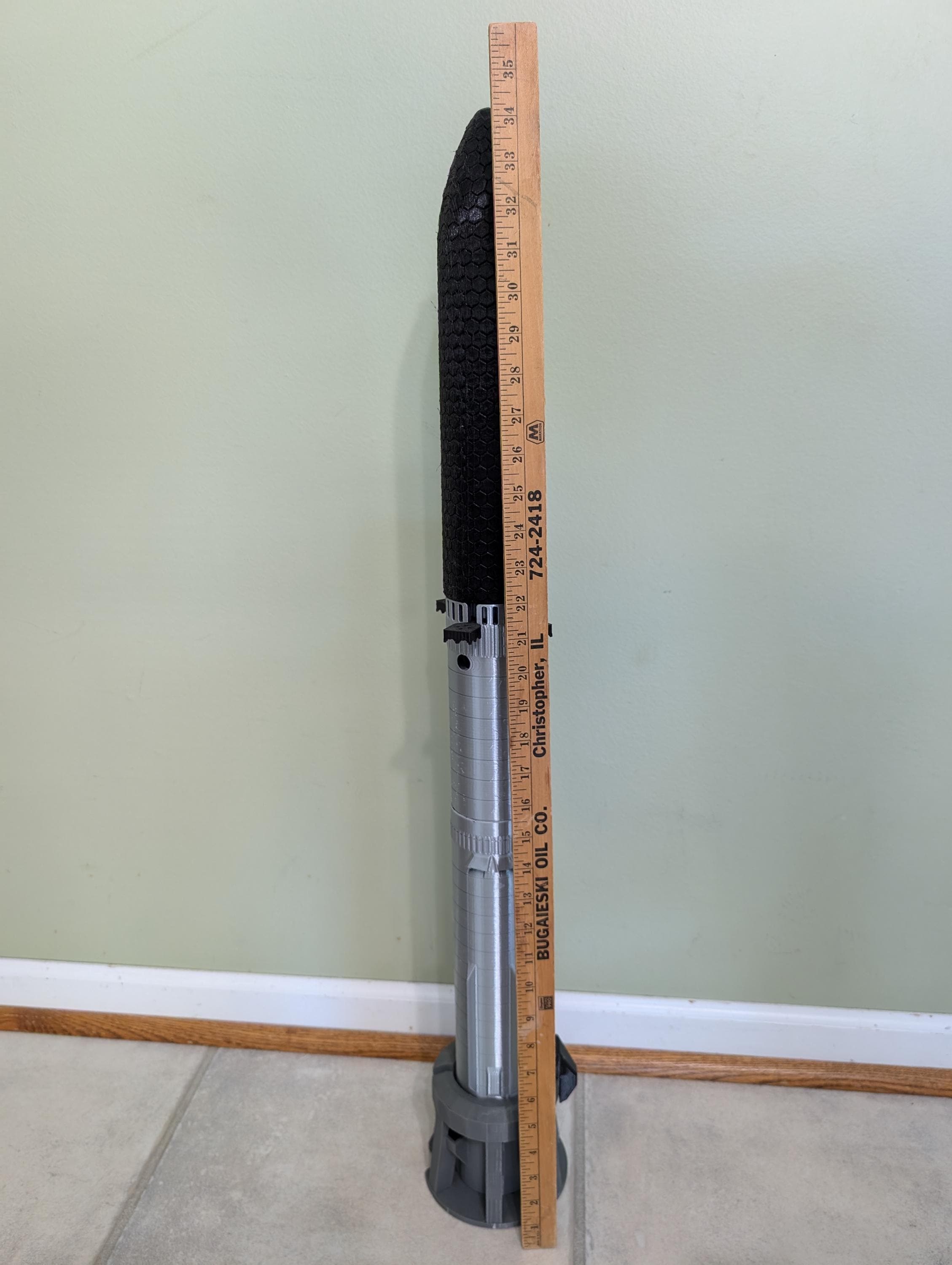 Spacex Starship on OLM Base 34 Tall on Base Awesome 3D Printed Starship ...