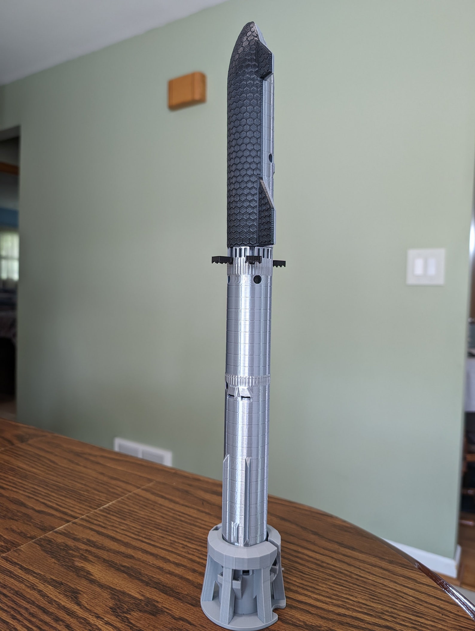 Spacex Starship on OLM Base 20 Tall on Base Awesome 3D Printed Starship ...