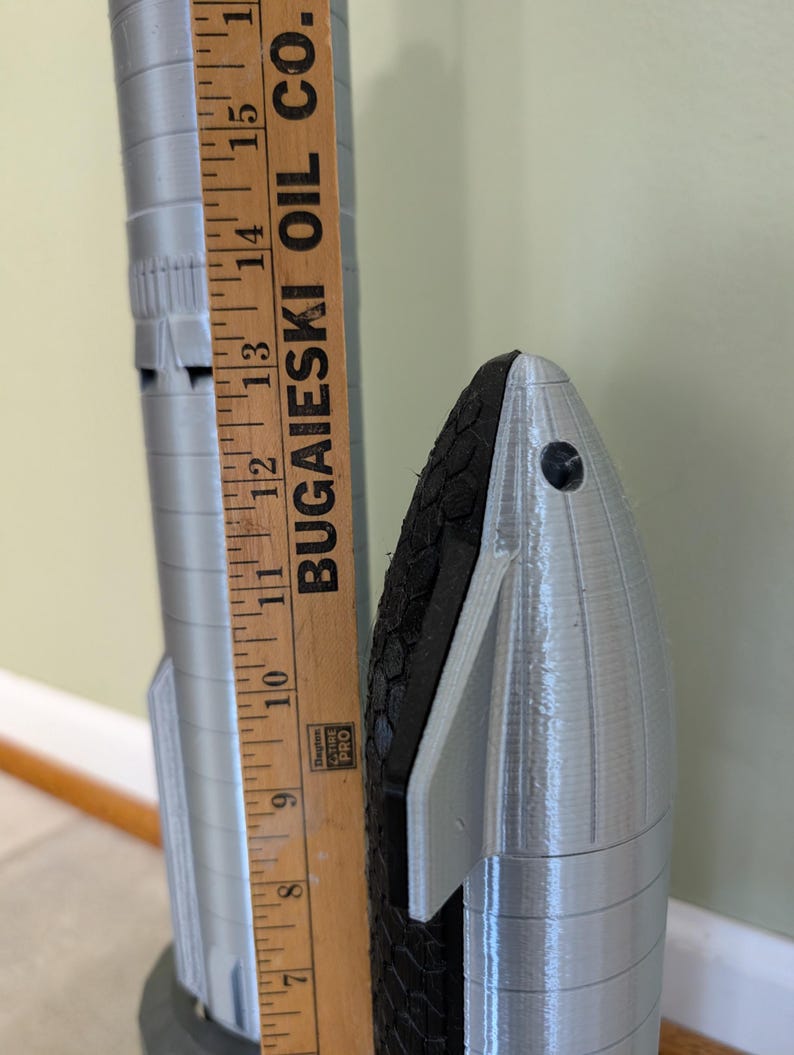 Spacex Starship on OLM Base 34 Tall on Base Awesome 3D Printed Starship ...