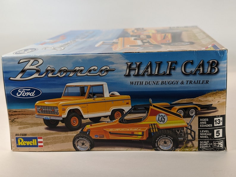 Revell Bronco Half Cab With Dune Buggy and Trailer 1:25 7228 Model Car ...
