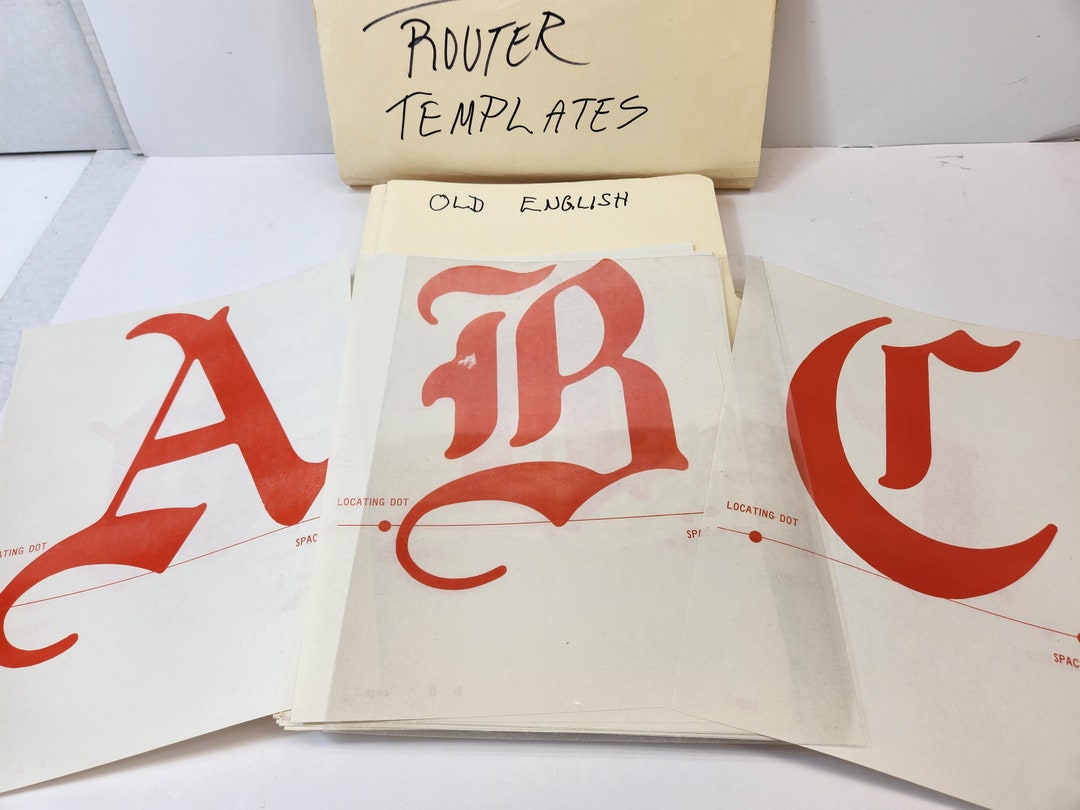 Router Pantograph Templates for Sign Making 5 Different - Etsy