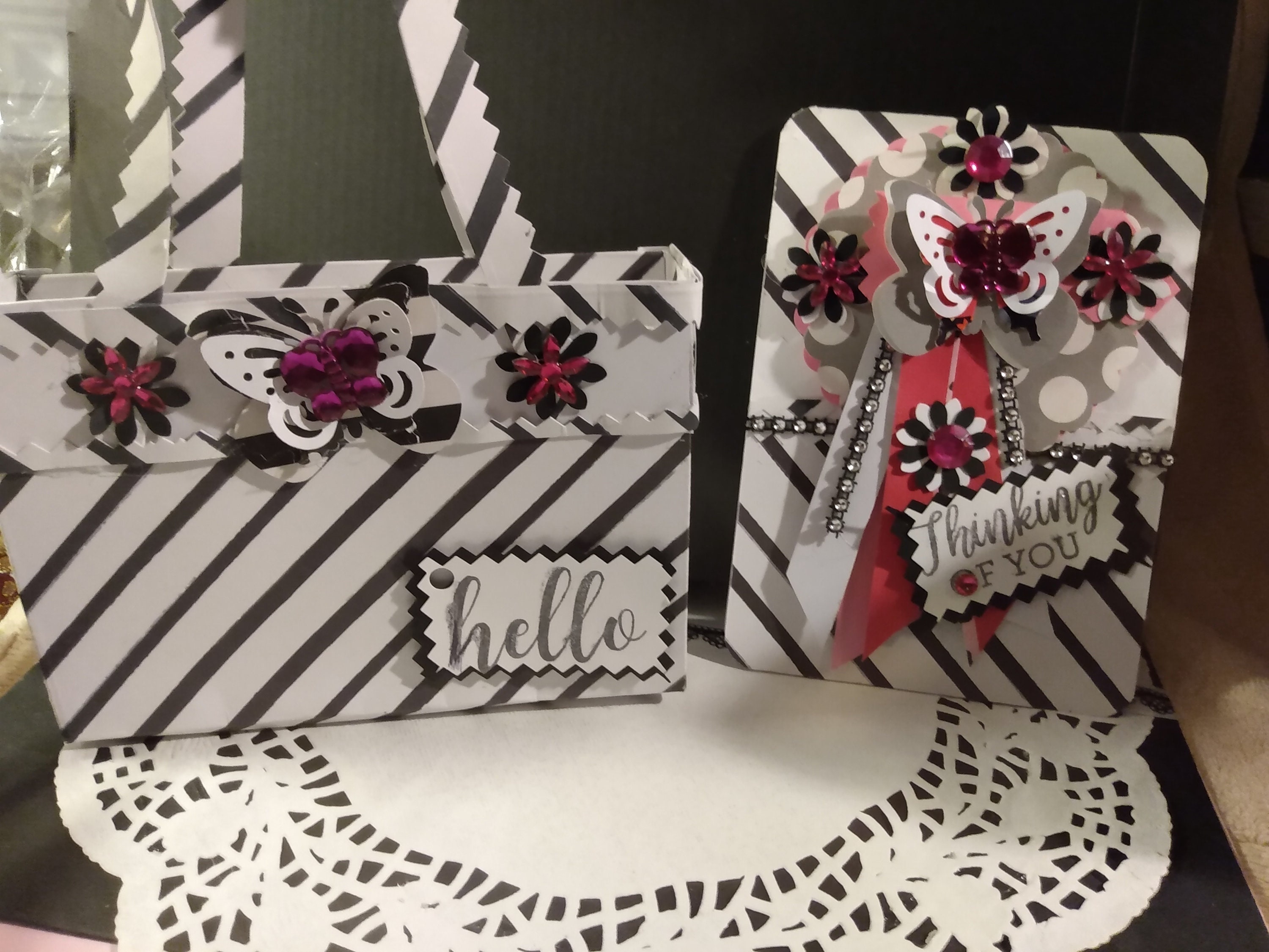 Adorable Handmade Paper Purse Gift Set With Matching Greeting Card - Etsy