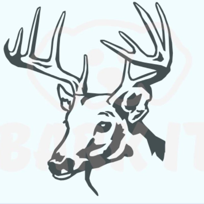 Deer Head Svg - Etsy