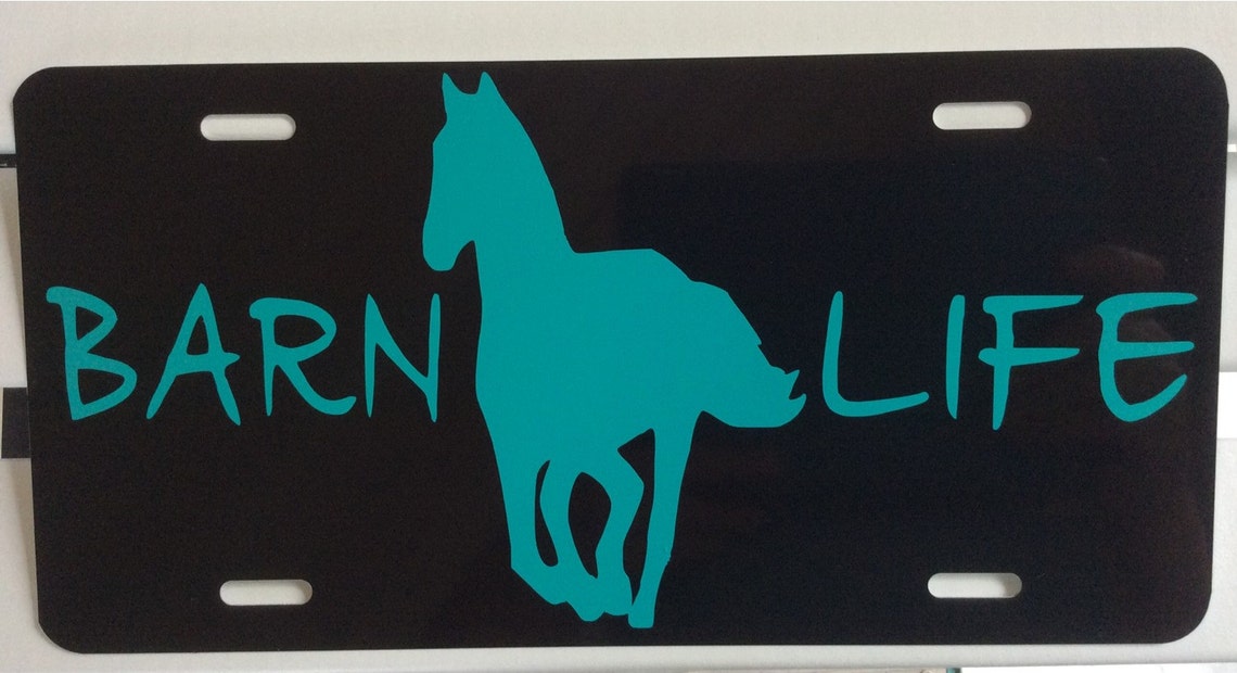 Horse "barn Life" License Plate - Etsy