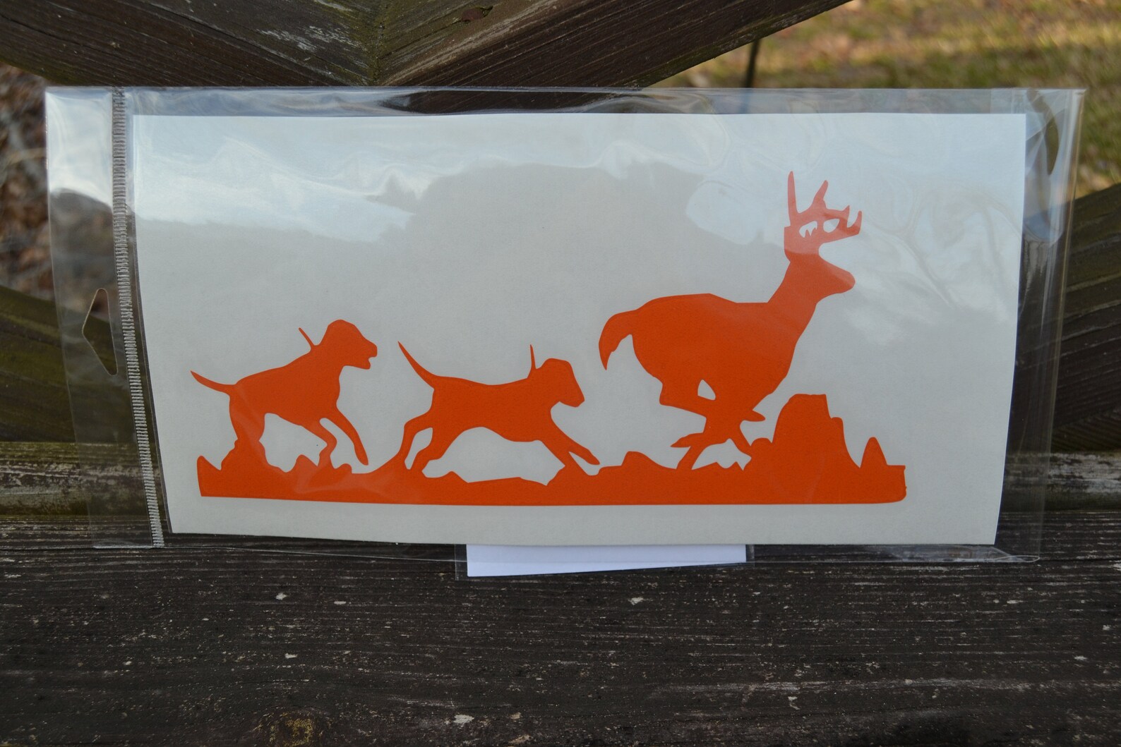 Outdoor Vinyl Dogs Chasing Deer Decal - Etsy