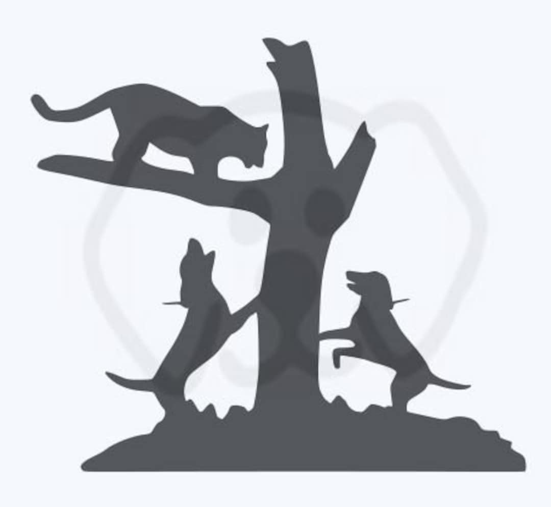 Mountain Lion Treed Hounds Hunting SVG, PDF, PNG, Eps, Digital Download ...
