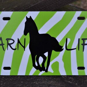 Horse "barn Life" License Plate - Etsy