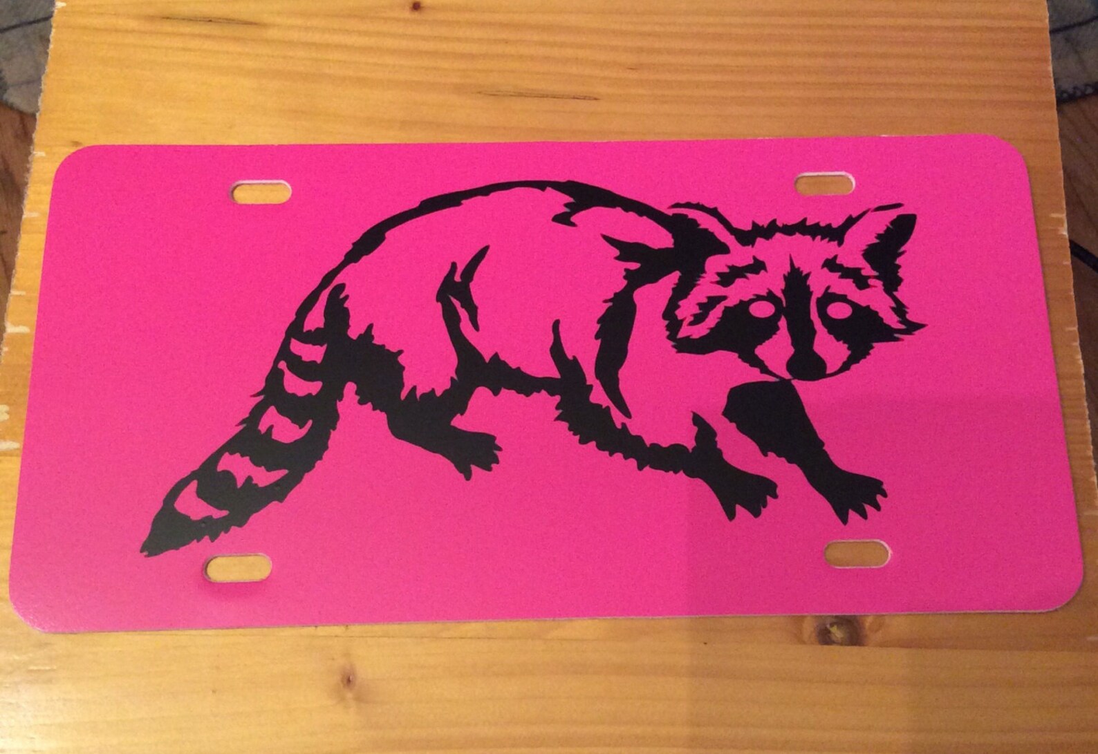 Raccoon License Plate - Etsy