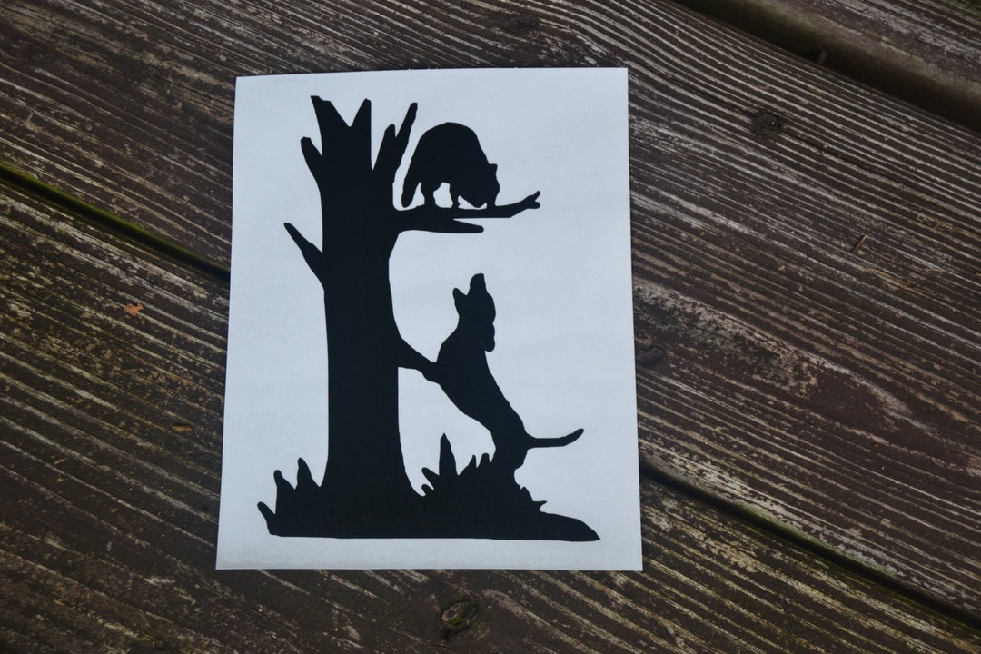 Coon Hunting Dog Treeing Coon Decal - Etsy