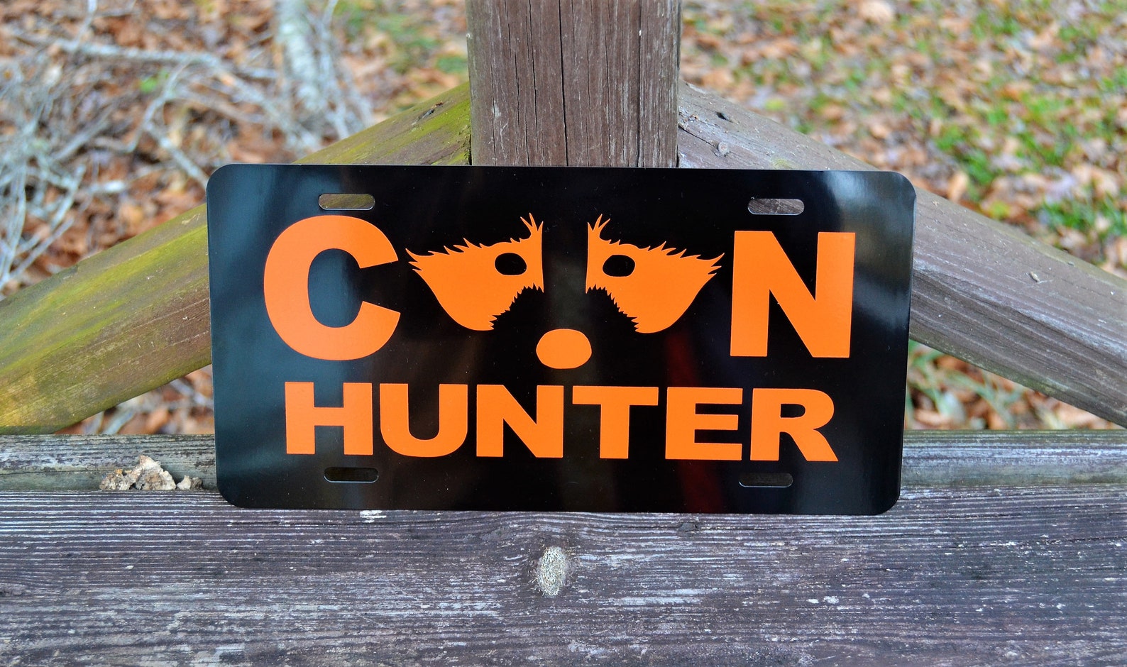 Reflective Coon Hunter License Plate - Etsy