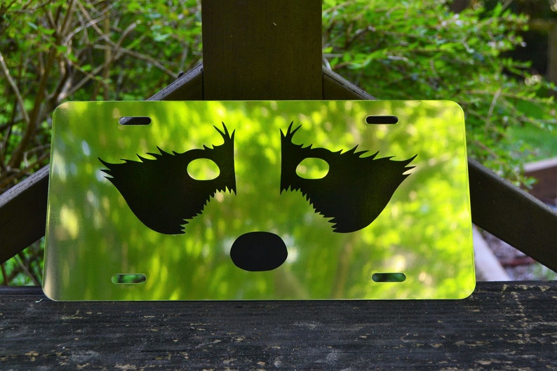 Raccoon Face Coon Hunting License Plate - Etsy