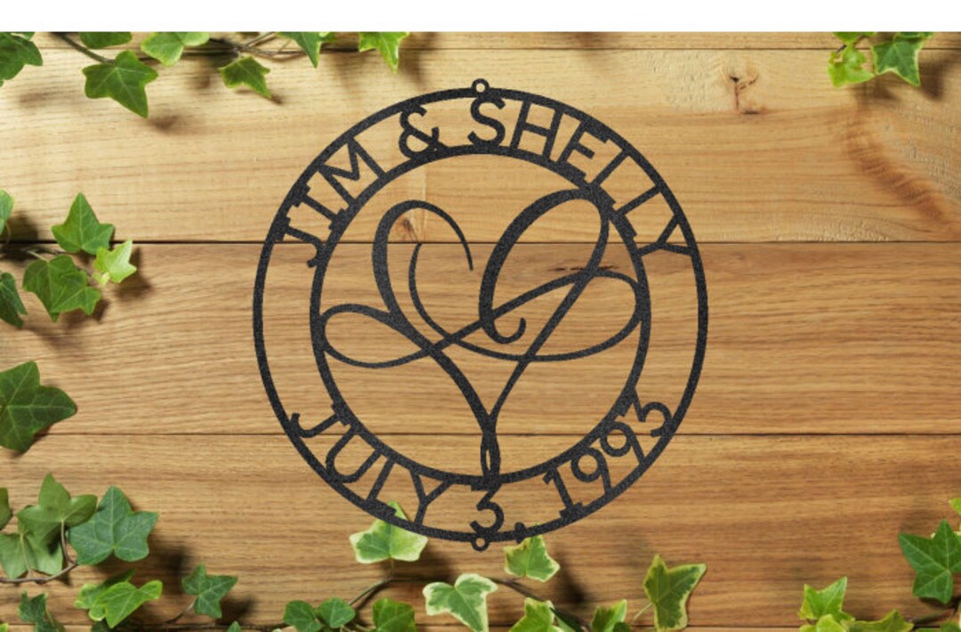 Heart Infinity Wedding Anniversary Gift Custom Metal Sign - Etsy