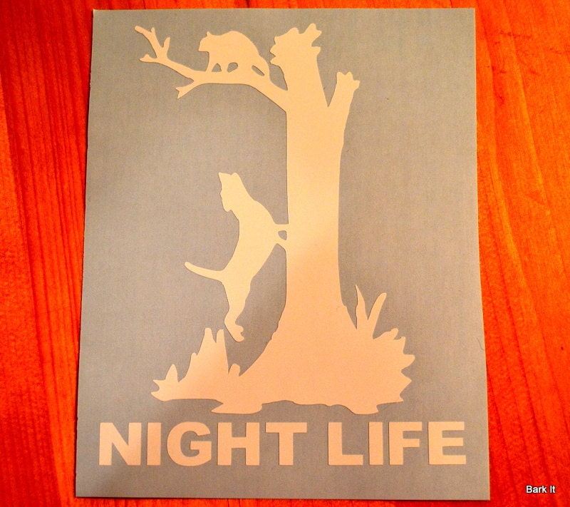 Outdoor Vinyl Coon Hunting "night Life" Decal - Etsy