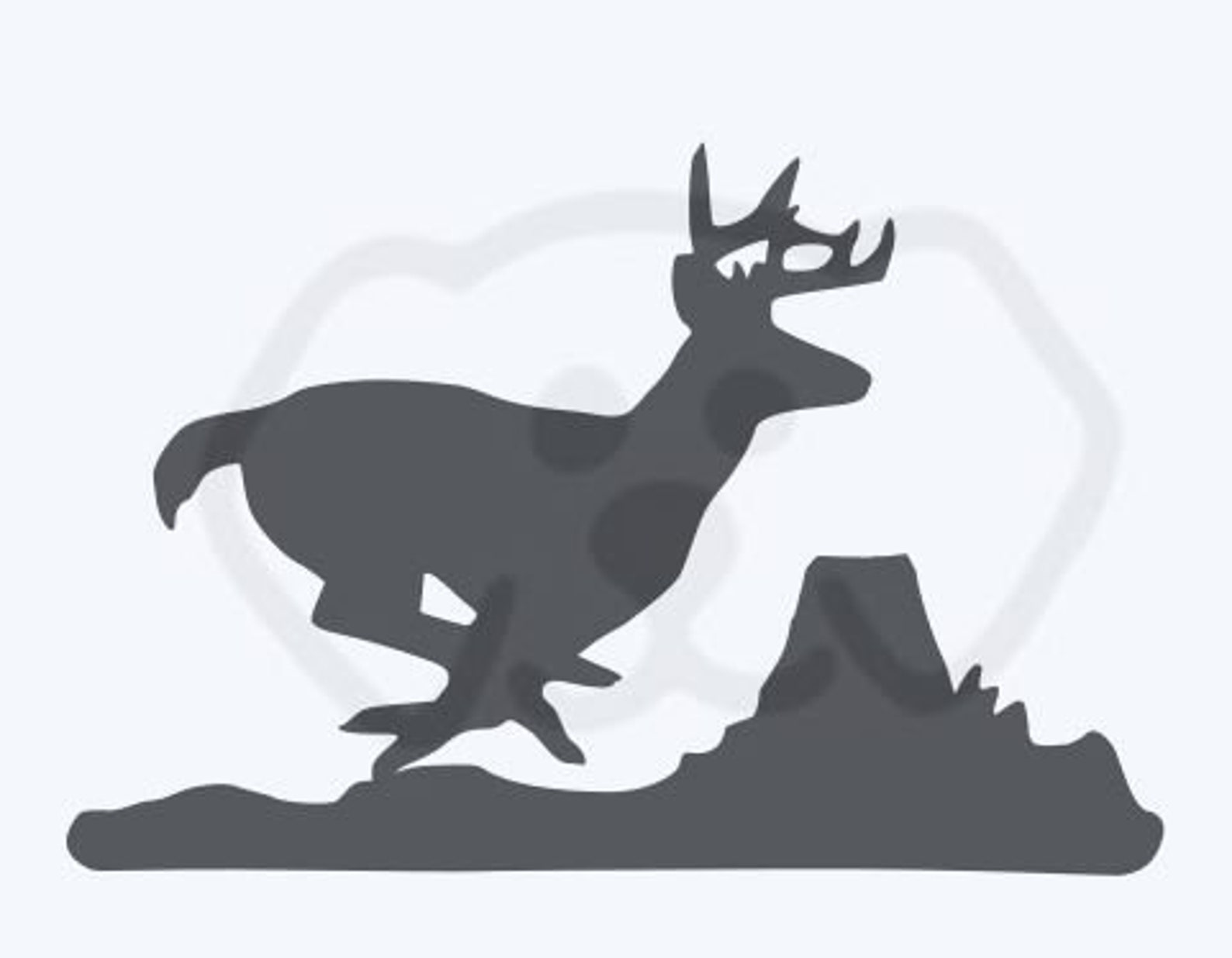 Buck Deer Running Set With Tracks SVG PDF PNG Eps Dxf | Etsy