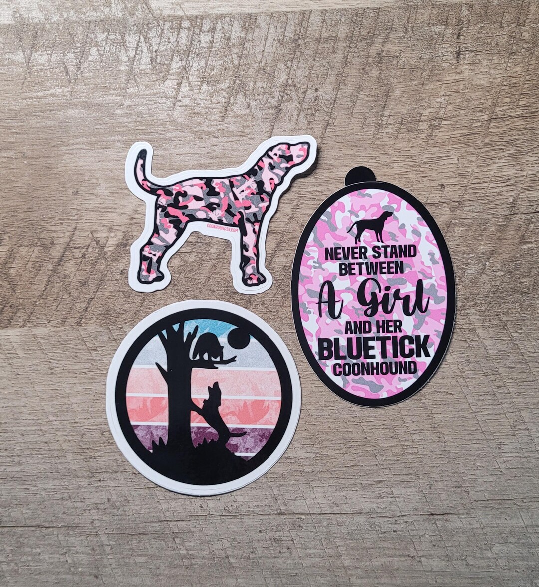 Pink Coon Hunting Waterproof Sticker Set - Etsy