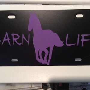 Horse "barn Life" License Plate - Etsy