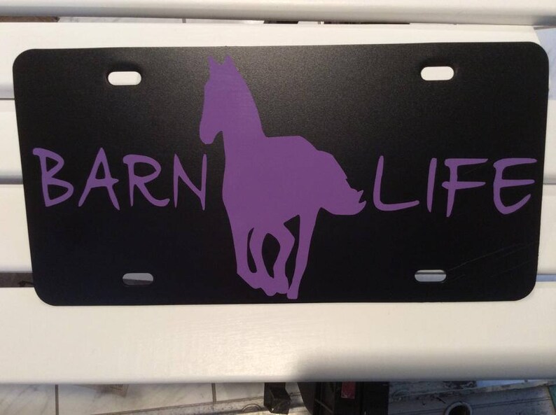 Horse "barn Life" License Plate - Etsy