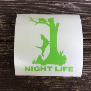 Outdoor Vinyl Coon Hunting "night Life" Decal - Etsy