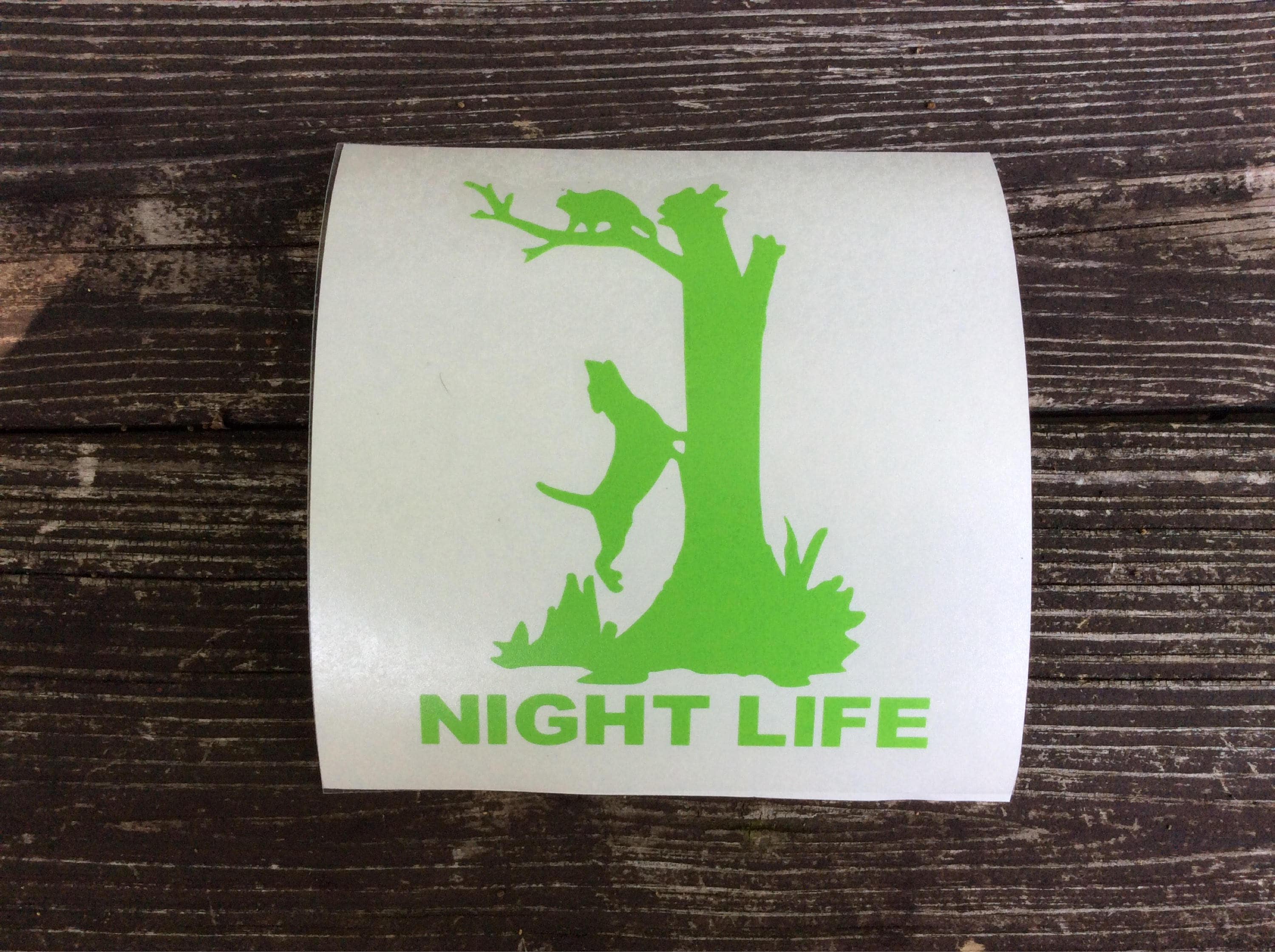 Outdoor Vinyl Coon Hunting "night Life" Decal - Etsy