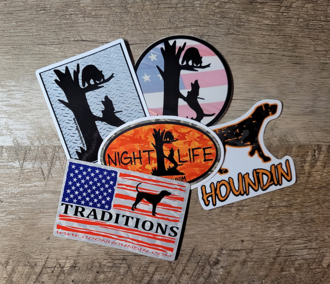 Coon Hunting Waterproof Sticker Set - Etsy