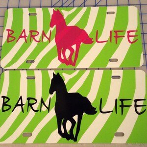 Horse "barn Life" License Plate - Etsy
