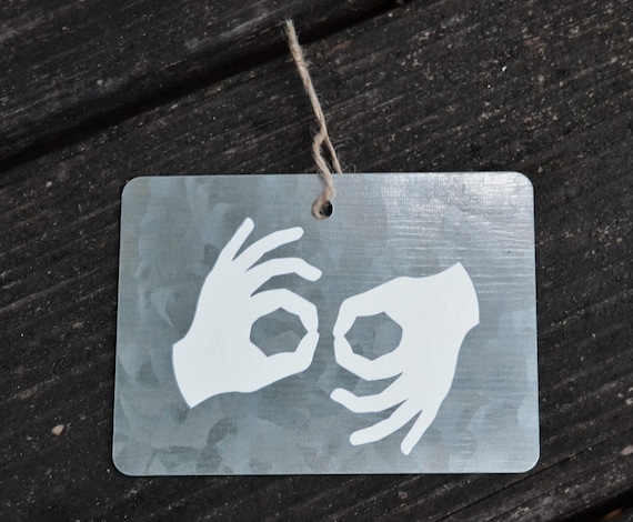 Small Galvanized Metal ASL Sign Language Interpreter Wall | Etsy