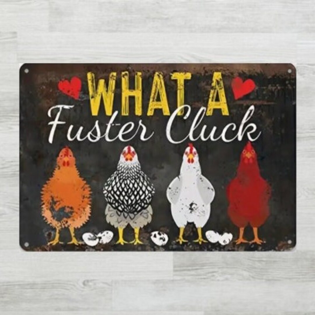 Funny Chicken Metal Sign - Etsy