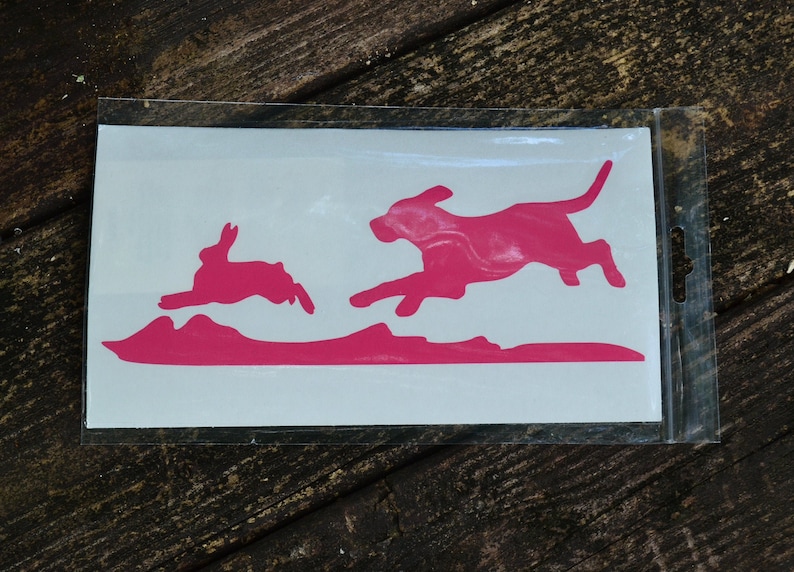 Rabbit Hunting Decal Beagle Chasing Rabbit - Etsy