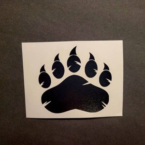 Bear Paw Outdoor Decal - Etsy