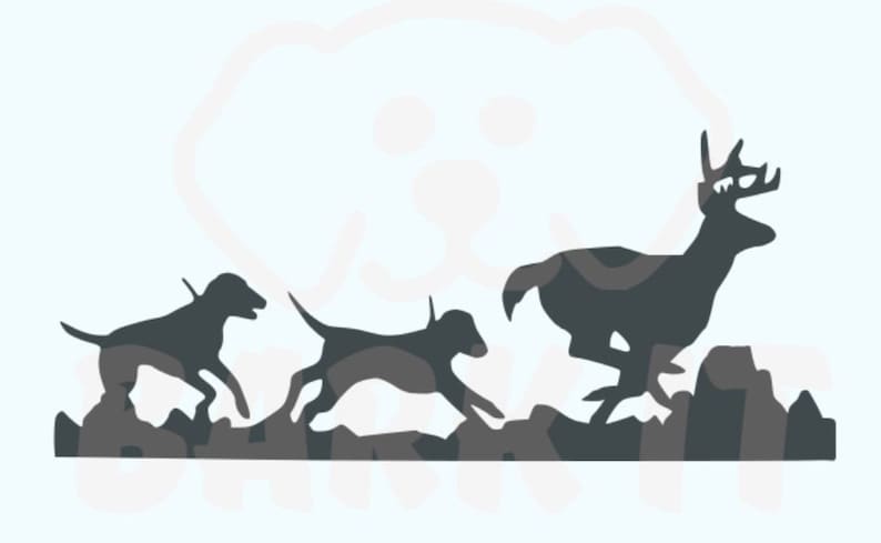 Hound Dogs Chasing Deer SVG, PDF, PNG, Eps, Digital Download Cut File ...
