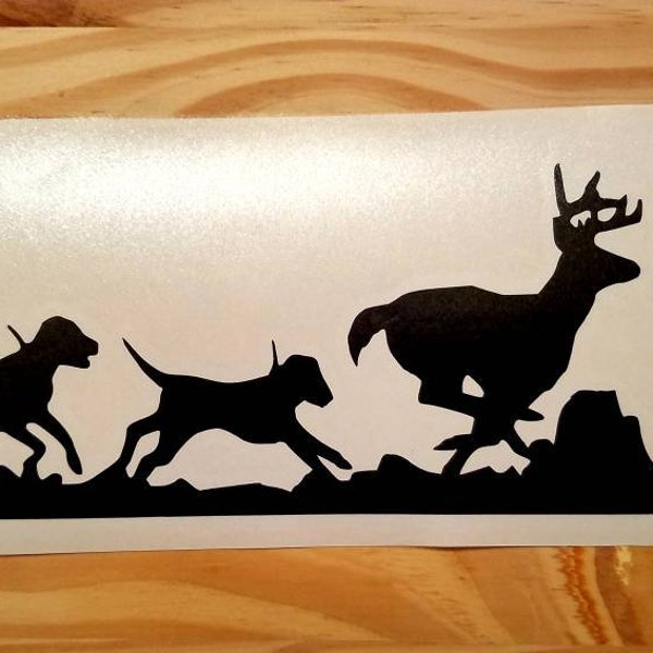 Chasing Deer Decal - Etsy