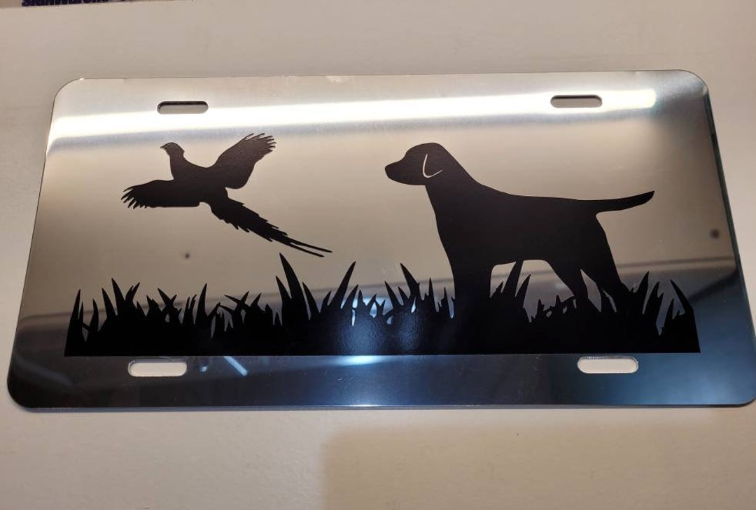 Pheasant Hunting Lab License Plate - Etsy
